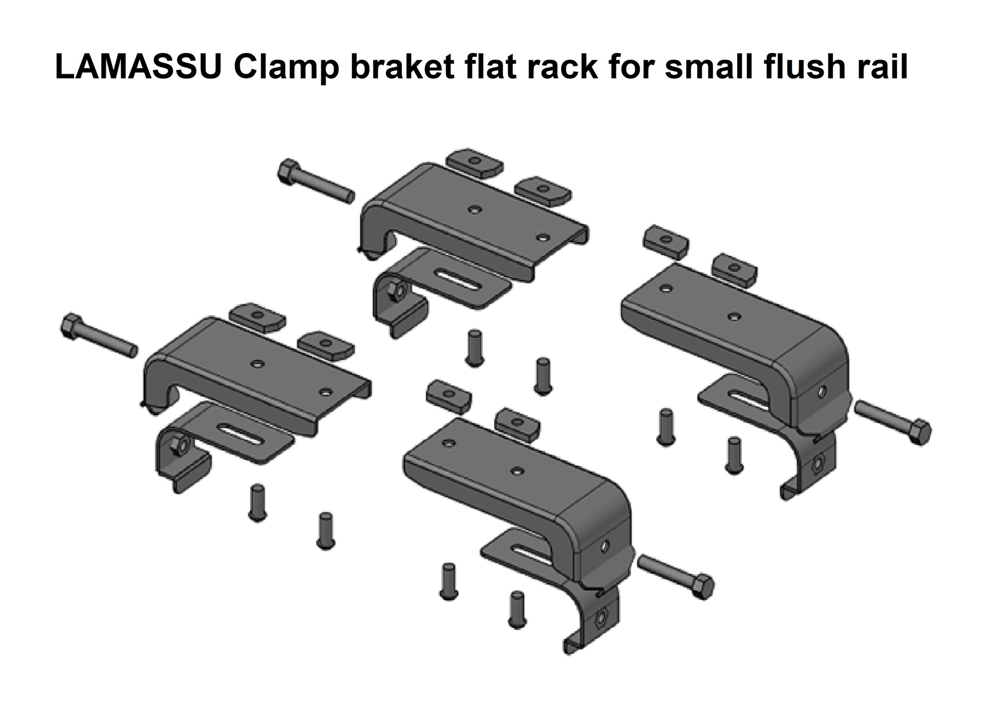 Buy Roof Rack Clamps Bracket Small Flush Rail Online | LAMASSU RACK ...